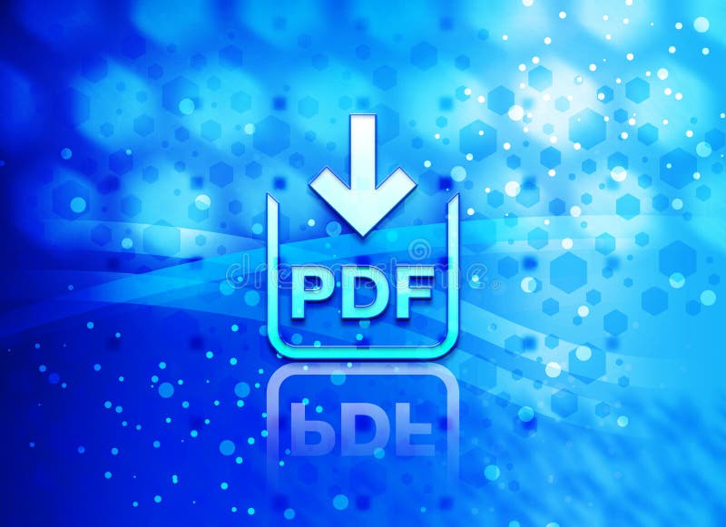PDF Document Download Icon Abstract Light Cyan Blue Hexagon Pattern ...