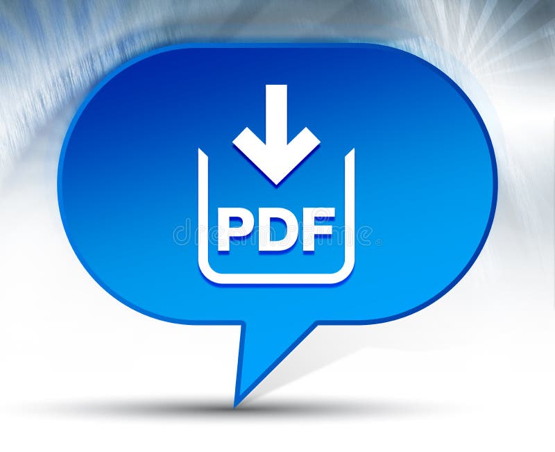 PDF Document Download Icon Eyeball Blue Round Button Stock Illustration ...