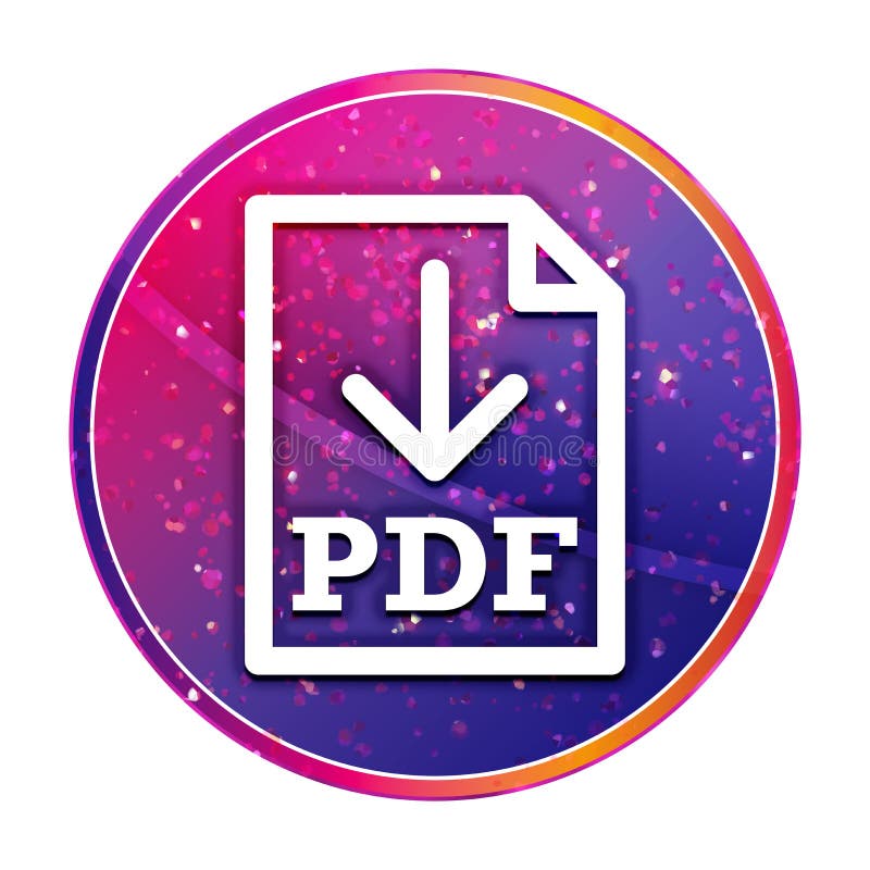 PDF Document Download Icon Creative Trendy Colorful Round Button ...