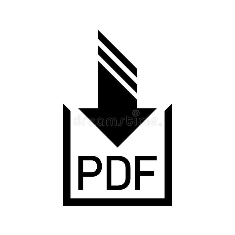 PDF Document Download Vector Icon Stock Vector - Illustration of symbol ...