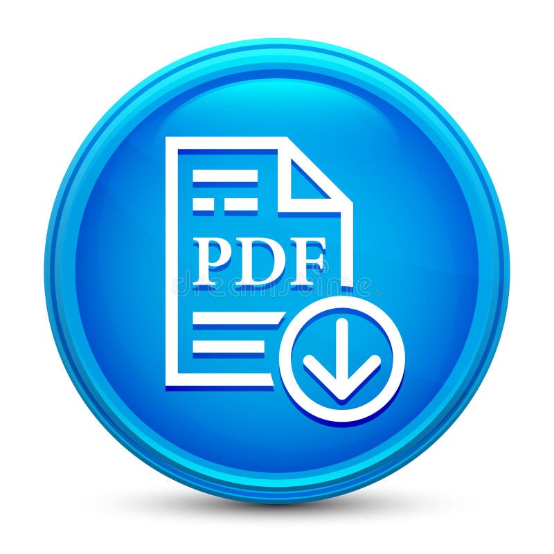 PDF Document Download Icon Abstract Blue Background Illustration ...