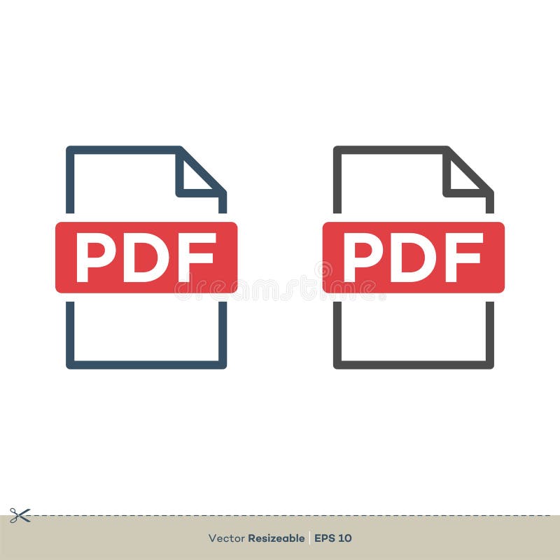 PDF Document Download Vector Icon Stock Vector - Illustration of symbol ...