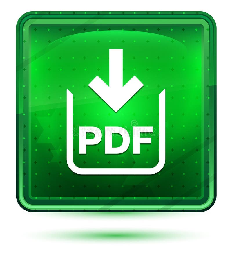 PDF Document Download Icon Eyeball Blue Round Button Stock Illustration ...