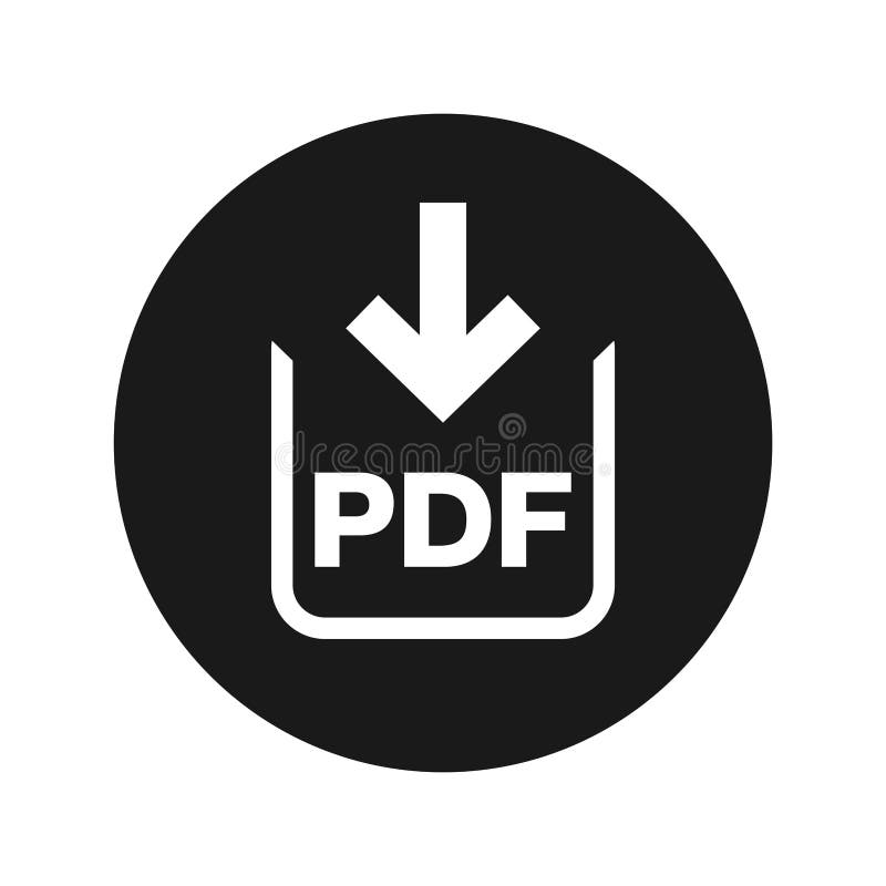 PDF download button stock vector. Illustration of clip - 26432213