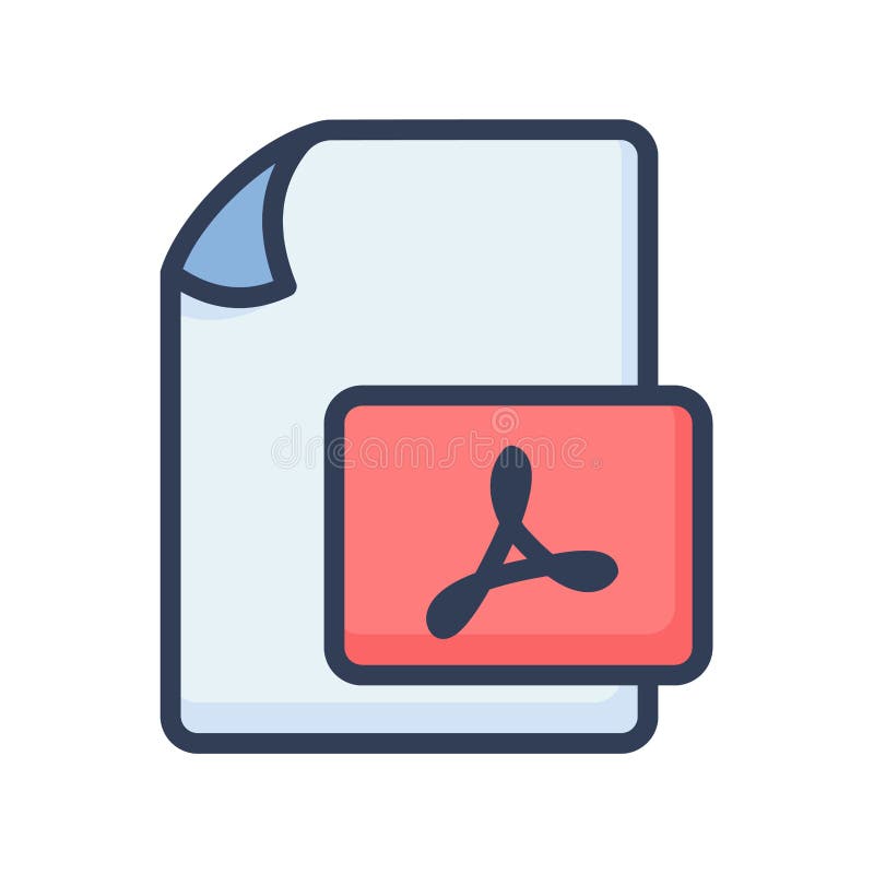 Pdf Document File Paper Page Portable Format Single Isolated Icon with ...