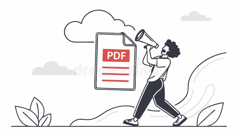 PDF Document Icon, File Format Symbol and Digital Document ...