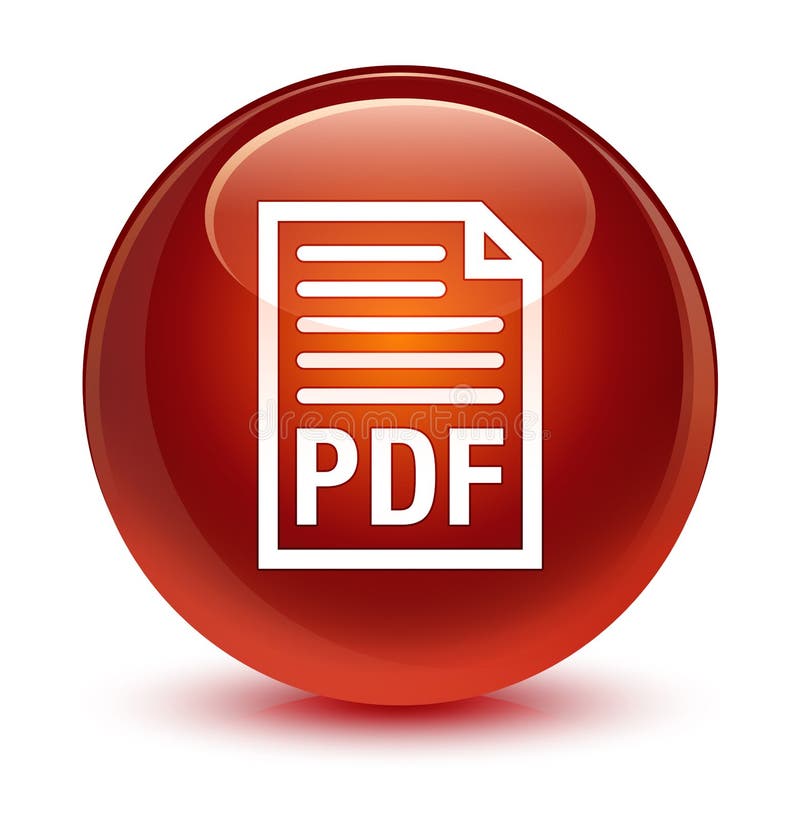 PDF Document Icon Glassy Brown Round Button Stock Illustration ... PDF Document Icon Glassy Brown Round Button Stock Illustration ...