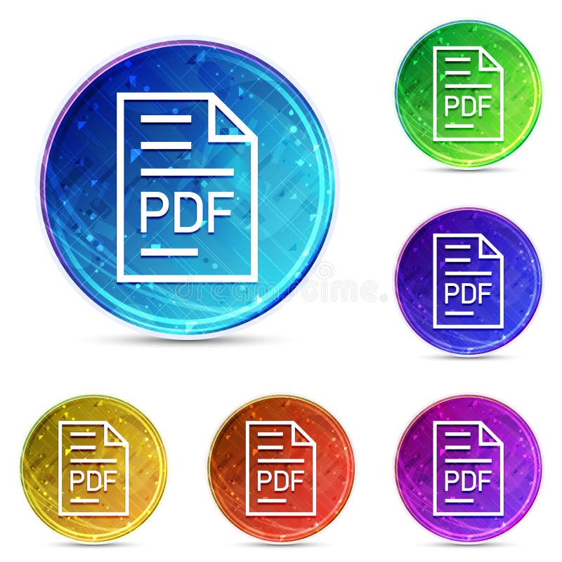 PDF Document Page Icon Digital Abstract Round Buttons Set Illustration ... PDF Document Page Icon Digital Abstract Round Buttons Set Illustration ...