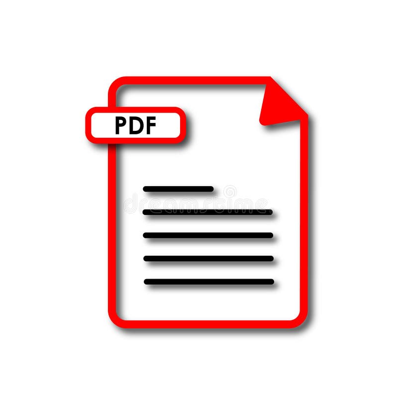 PDF Document Shadow Red stock illustration. Illustration of outside ...