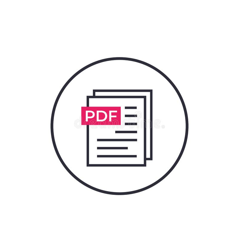 PDF Document Vector Icon for Web and Apps Stock Vector - Illustration ...