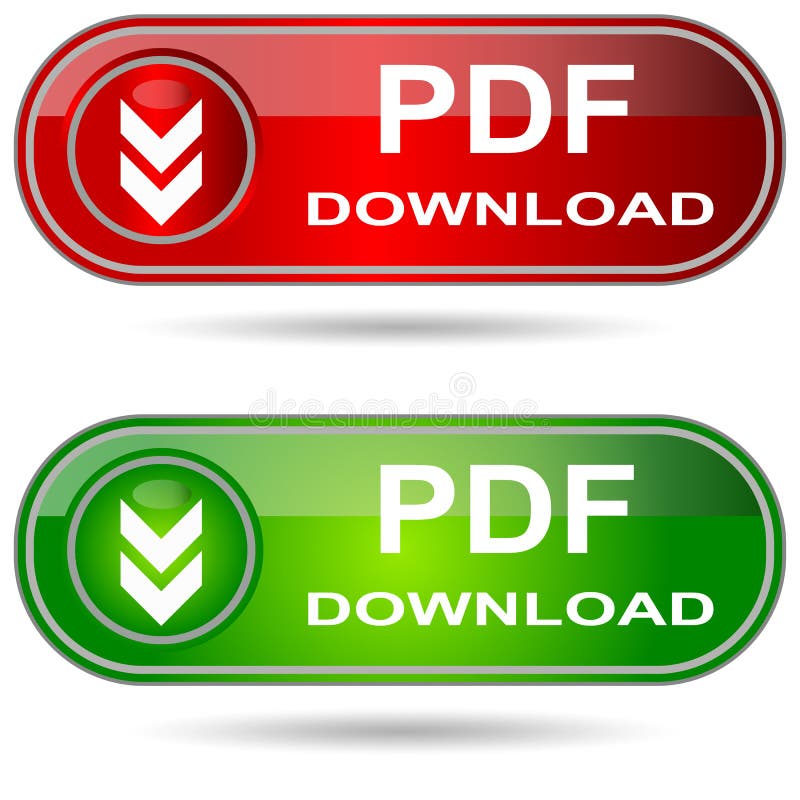 Pdf download button. stock illustration. Illustration of pressing ...