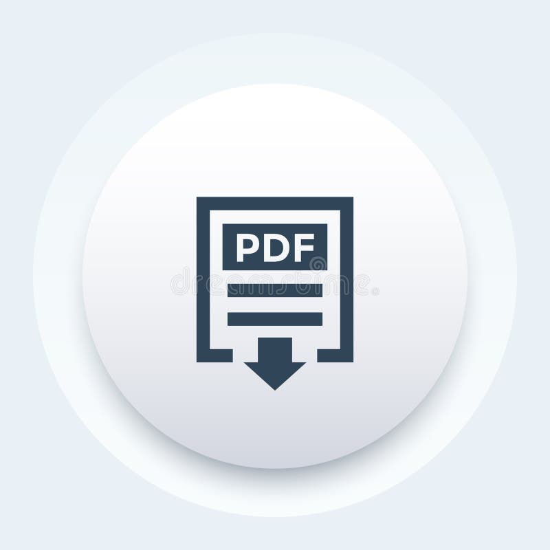PDF download icon stock vector. Illustration of circle - 114419951