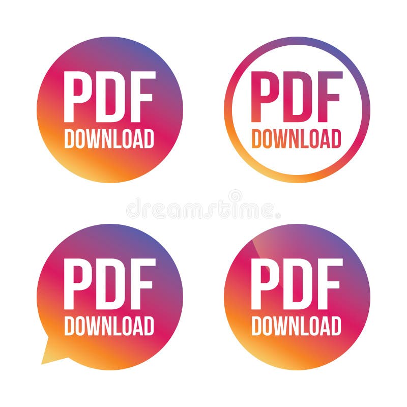 Download Pdf Button. Vector Red Round Sticker. Stock Vector ... Download Pdf Button. Vector Red Round Sticker. Stock Vector ...