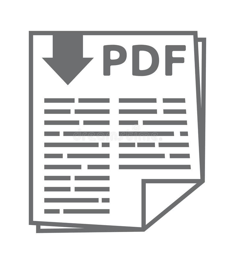 PDF download icon stock vector. Illustration of ebook - 215667597