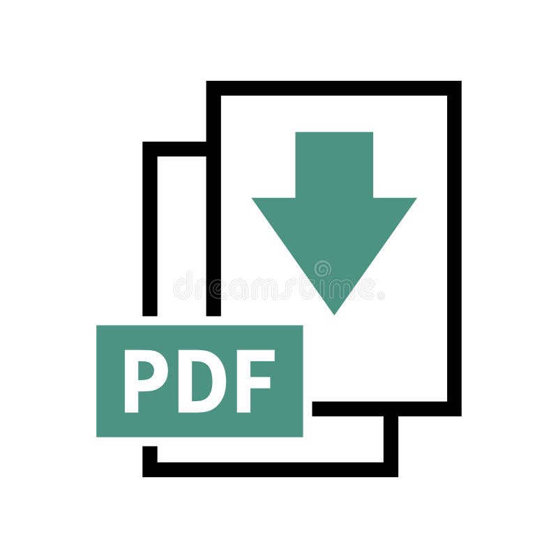 Pdf download icon stock vector. Illustration of save - 333993680