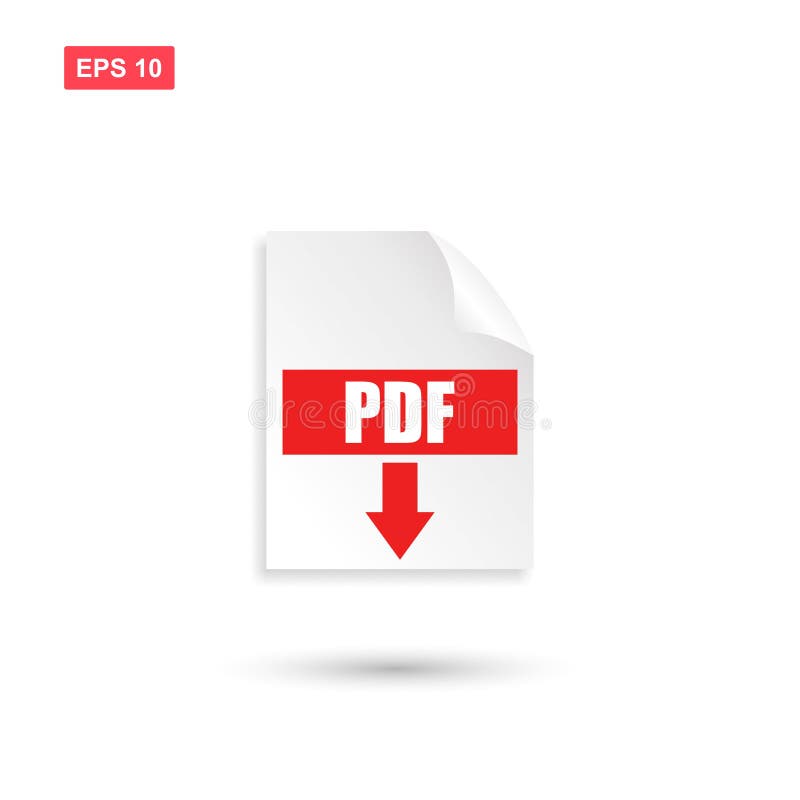 Pdf Download Symbol Vector Isolated Stock Vector - Illustration of ...
