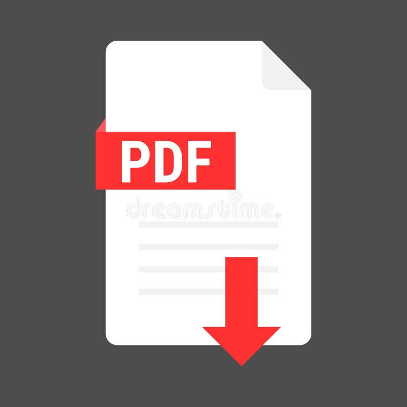 PDF Download Vector Icon Isolated on a Grey Background Stock Vector ...