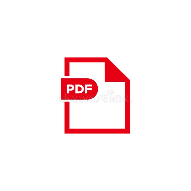 PDF File Icon Vector Design Symbol Stock Vector - Illustration of paper ...