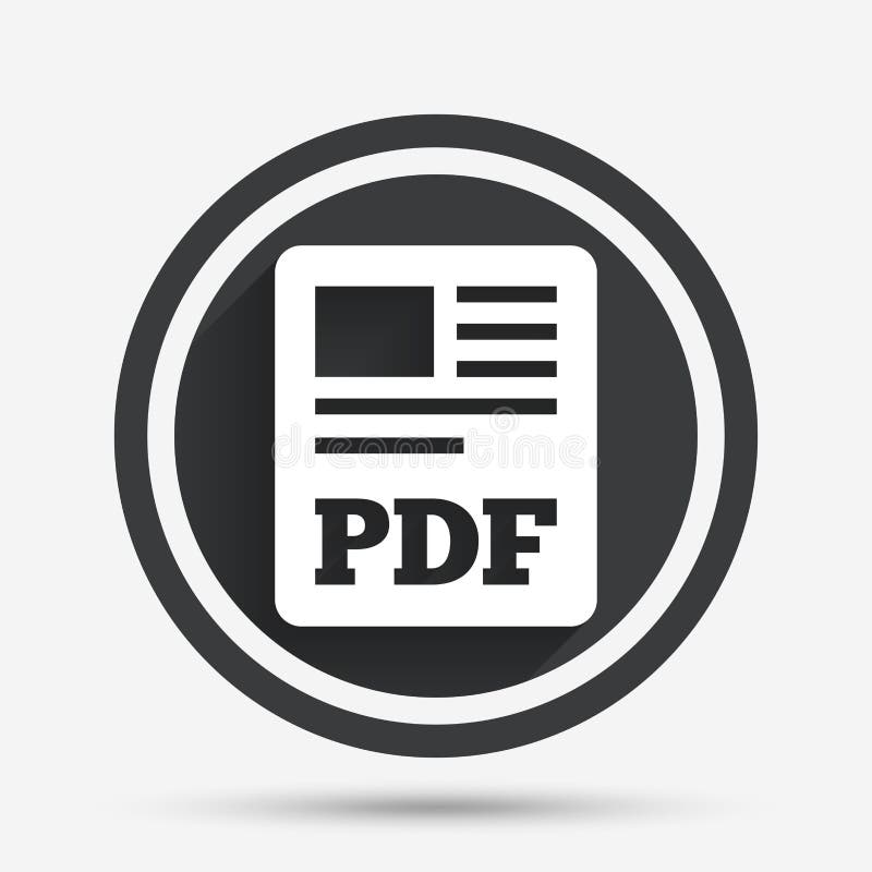 PDF File Document Icon. Download Pdf Button Stock Vector - Illustration ...