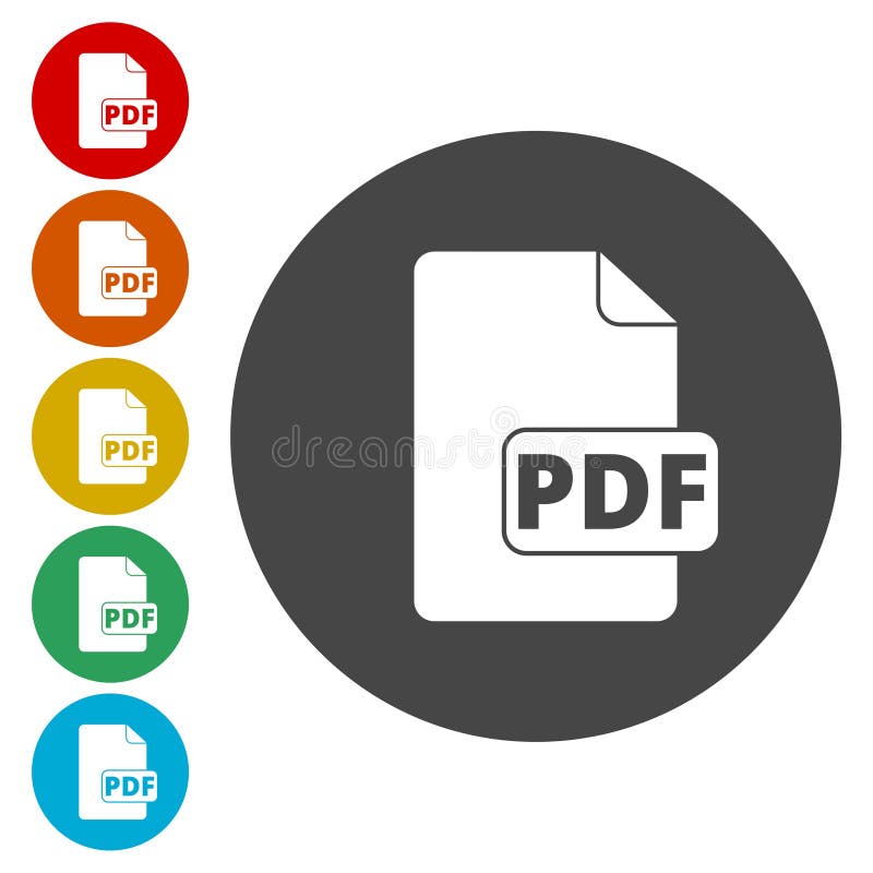 PDF File Document Icon. Download Pdf Button Stock Vector - Illustration ...