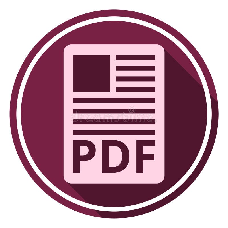 PDF File Document Icon. Download Pdf Button Stock Vector - Illustration ...