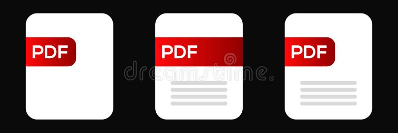 Pdf File Document Icon. Pdf Text Document Stock Vector - Illustration ...