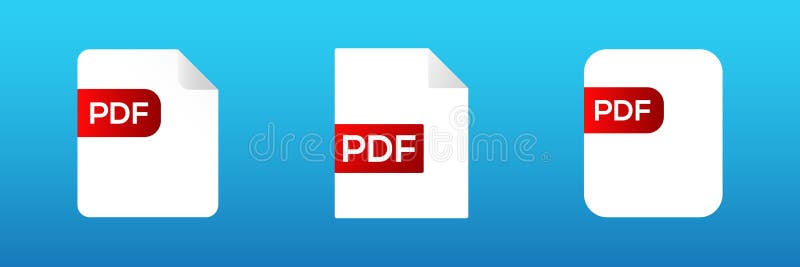 Pdf File Document Icon. Pdf Text Document Stock Vector - Illustration ...