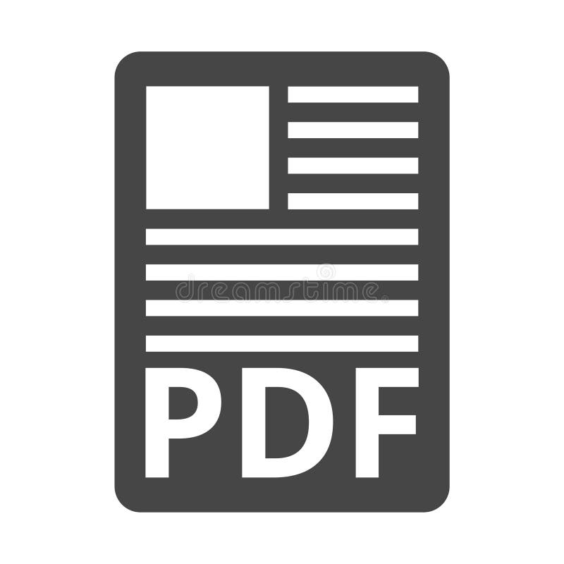 PDF File Document Icon. Download Pdf Button Stock Vector - Illustration ...