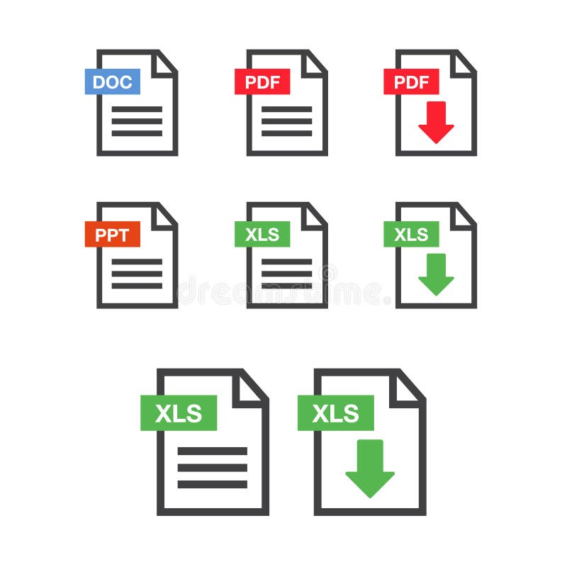 File Download Icon. Document Text, Symbol Web Format Information Stock ...