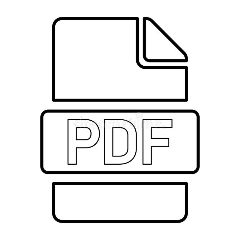 Pdf File Format Icon stock vector. Illustration of icon - 286663283