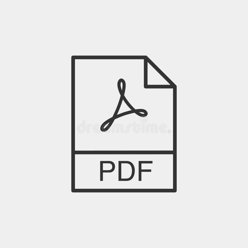 PDF File Format Vector Icon. PDF File Download Symbol Stock Vector ...