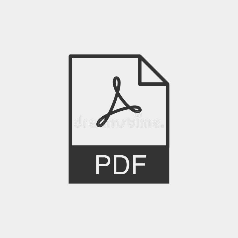 PDF File Format Vector Icon. PDF File Download Symbol Stock Vector ...
