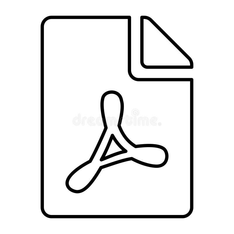 PDF file Icon stock vector. Illustration of graphic - 257538095