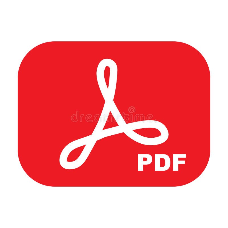 PDF File Icon in Red with the Adobe Logo and PDF Text, Representing the ...