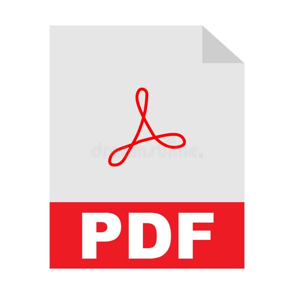 PDF File Icon with Red PDF Text and a Distinctive Adobe Logo ...