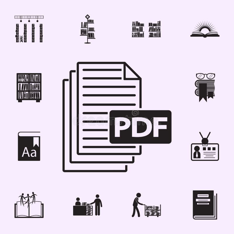 PDF paper sheet icons stock vector. Illustration of graphics - 42114436