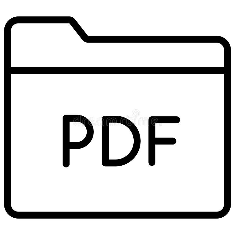 Pdf Folder Isolated Vector Icon Which Can Easily Modify or Edit Stock ...