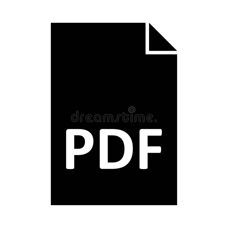 Pdf Format Document Icon or Logo Illustration Stock Illustration ...