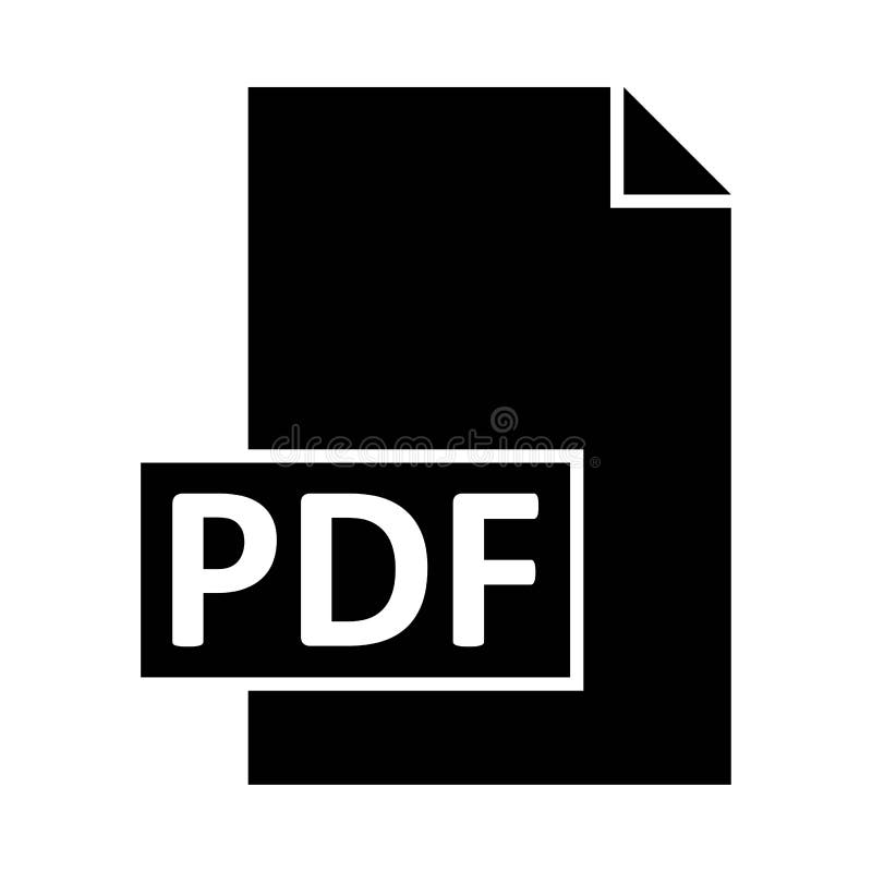 Pdf Format Document Icon or Logo Illustration Stock Illustration ...