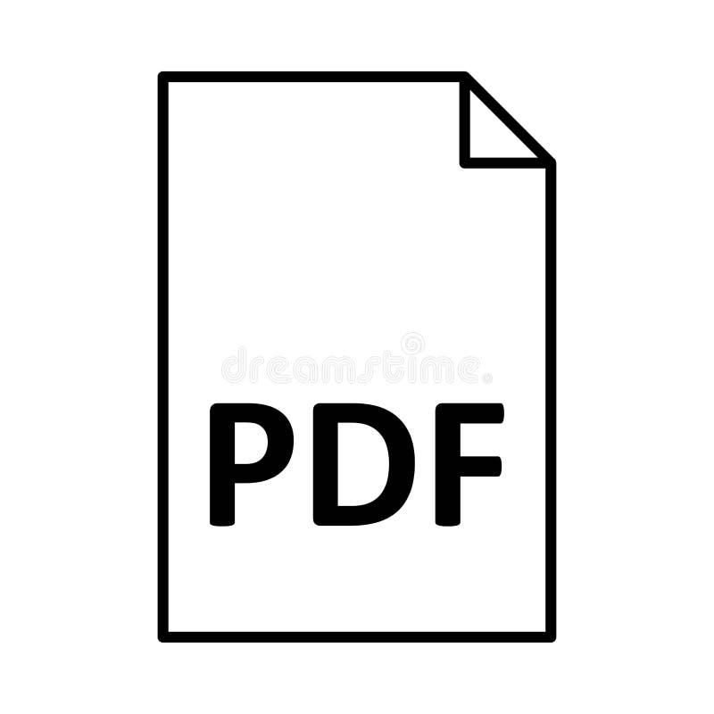 Pdf Format Document Icon or Logo Illustration Stock Illustration ...