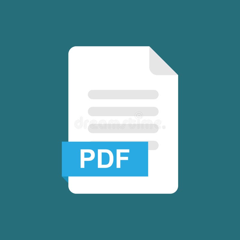 Pdf Format File Icon Symbol Stock Illustration - Illustration of save ...