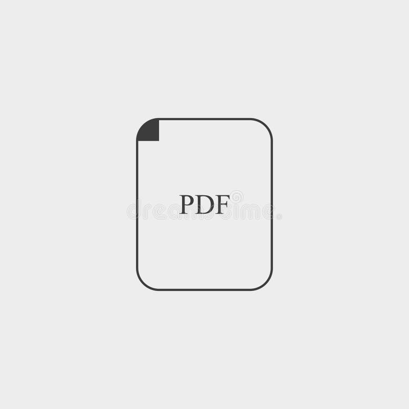 PDF Icon in Black Color. Vector Illustration Eps10 Stock Vector ...