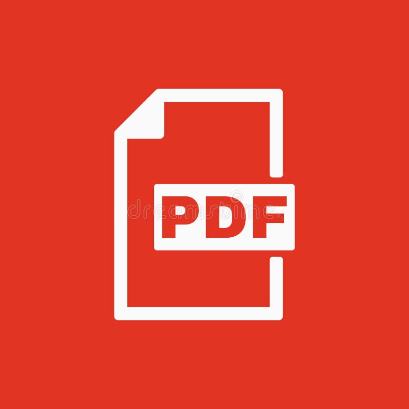 The PDF Icon. File Format Symbol Stock Vector - Illustration of symbol ...