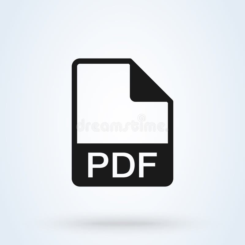 PDF Icon. Flat Design Style Vector Object Stock Vector - Illustration ...