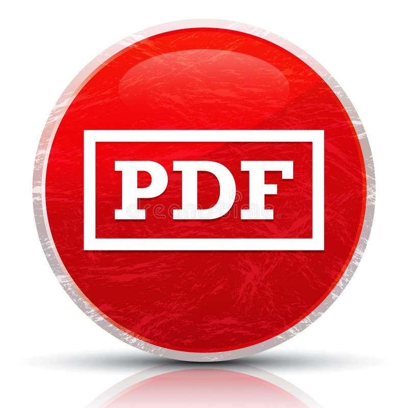 PDF Icon Metallic Grunge Abstract Red Round Button Illustration Stock ...