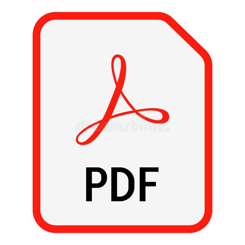 Pdf Icon. Simple Flat Design Style Stock Vector - Illustration of ...