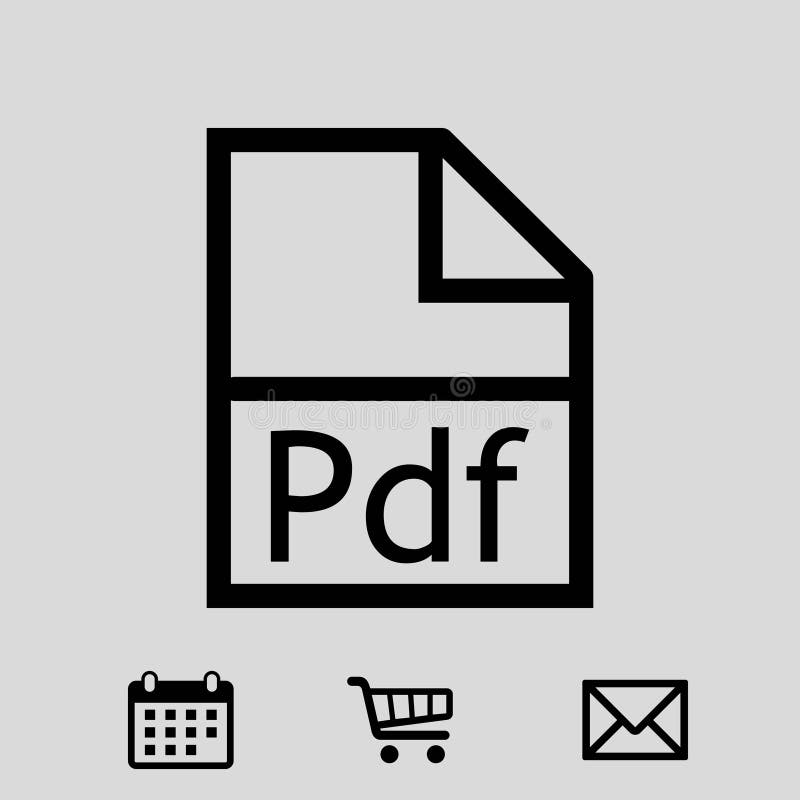 Pdf Icon Stock Vector Illustration Flat Design Stock Vector ...
