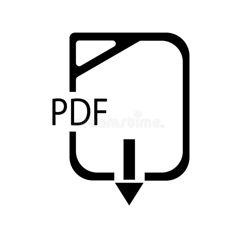 Pdf Icon Vector Sign and Symbol Isolated on White Background, Pdf Logo ...