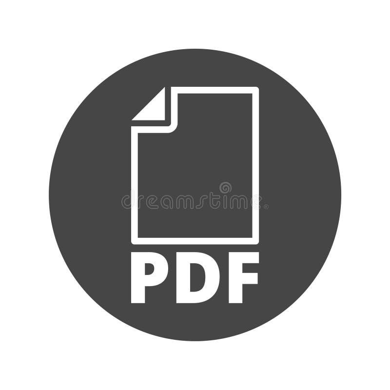 PDF icon stock vector. Illustration of black, bibliography - 122121754