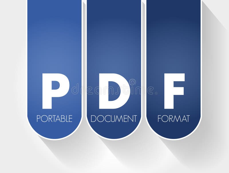 PDF - Portable Document Format Acronym, Technology Concept Background ...